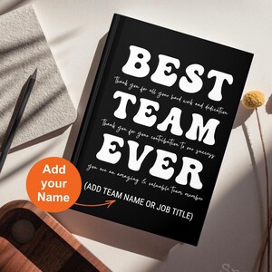 Best Team Ever Notebook for Teammate Teamwork Gifts for Employees ...