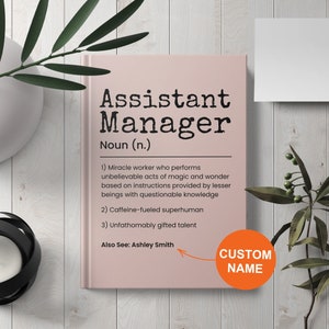 Assistant Manager Definition Gift for Office Manager Assistant - Etsy