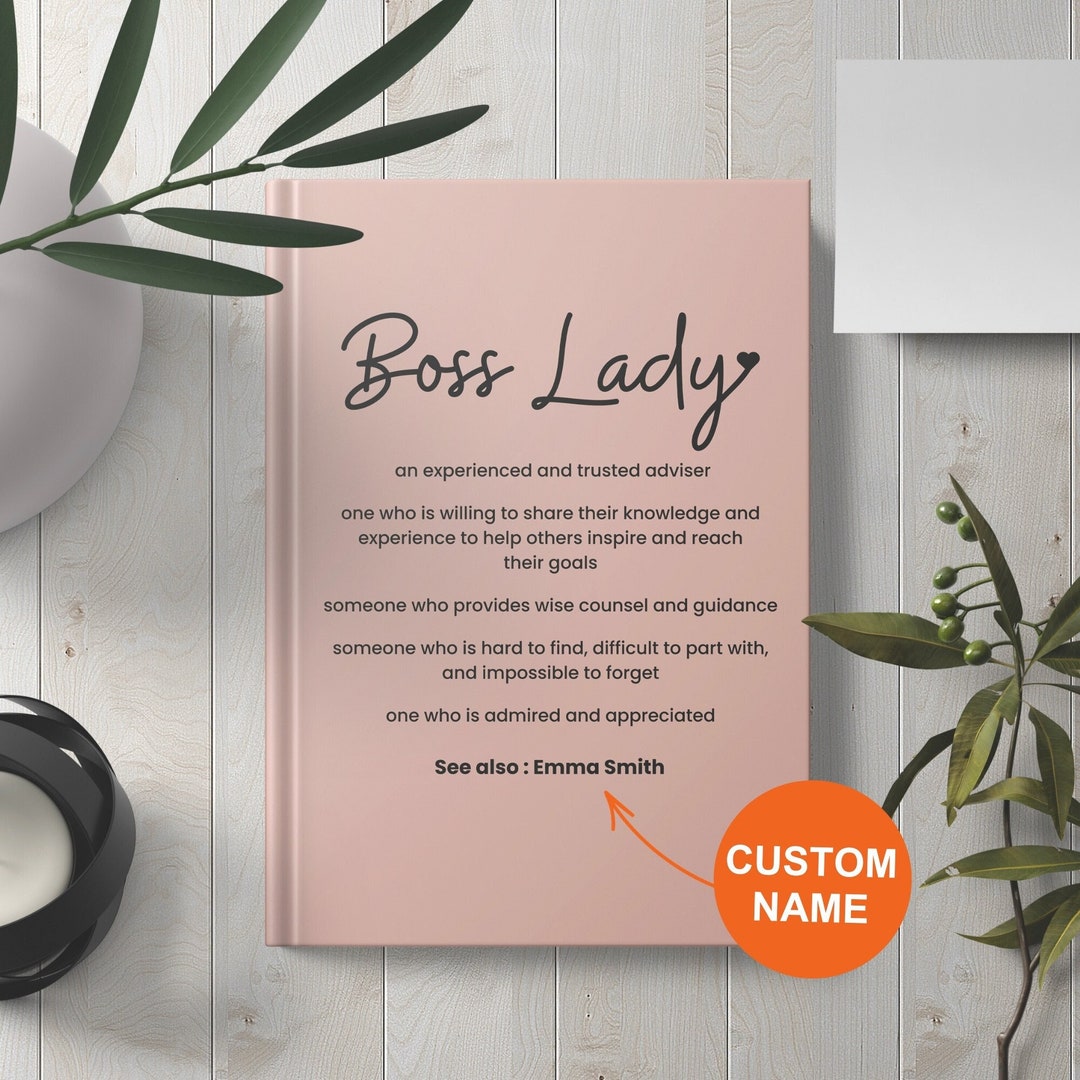 Personalized Bosses Day Gifts for Women Boss Lady Notebook Female Boss ...