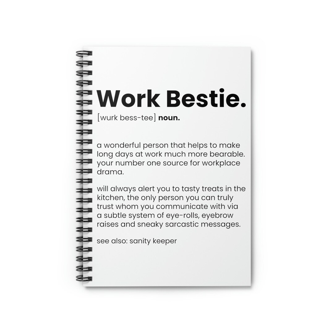 Work Bestie Work Bestie Gift Work Bestie Notebook Journal - Etsy