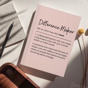 Difference Maker Journal Thank You Notebook for Coworker Boss Nurse ...