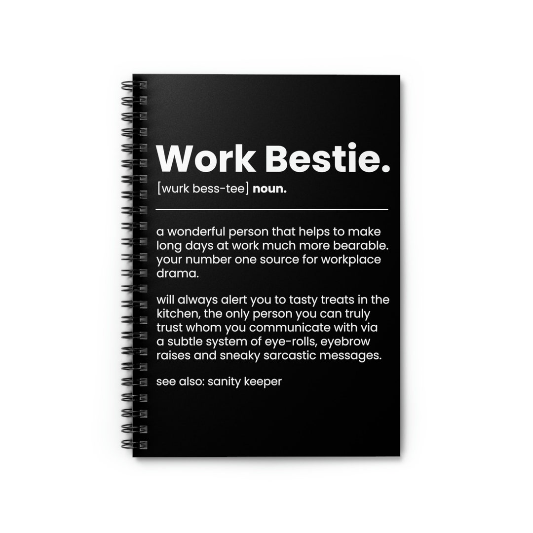 Work Bestie, Work Bestie Gift, Work Bestie Notebook Journal, Work Wife ...