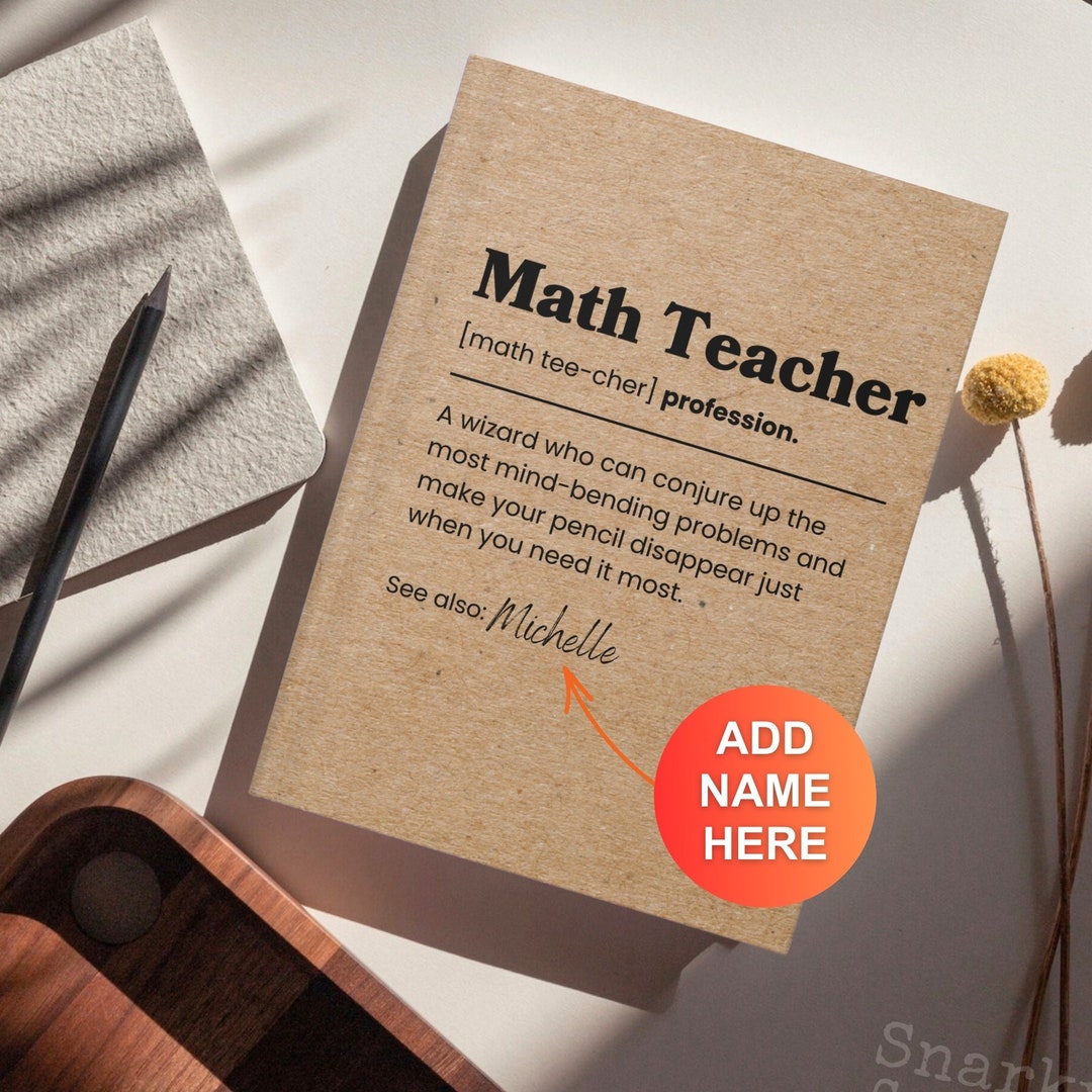 Personalized Math Teacher Gift for New Mathematics Teacher Tutor Math ...