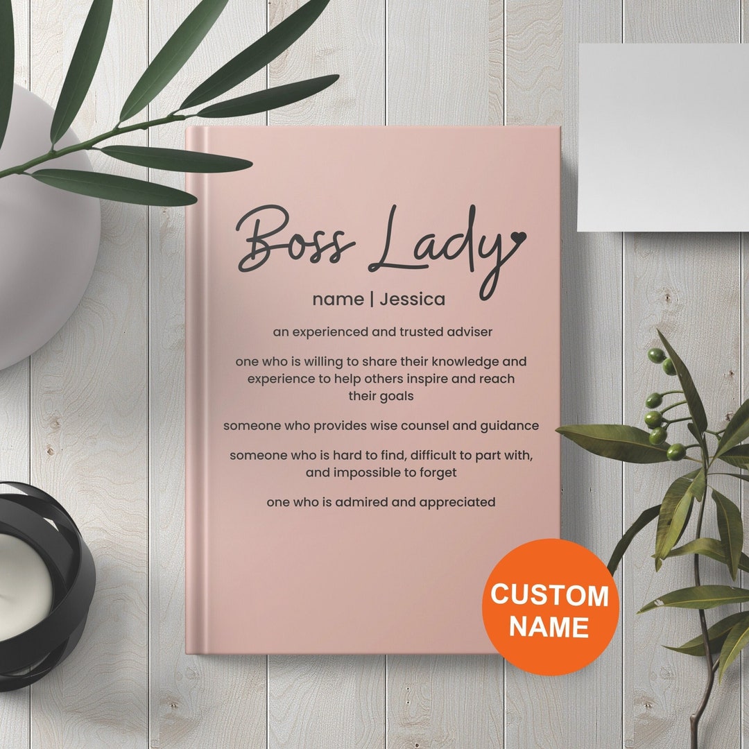 Personalized Boss Lady Definition Hardcover Notebook, Funny New ...