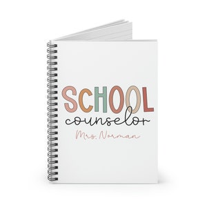 Personalized School Counselor Notebook Journal, School Counselor Gifts ...