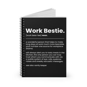 Work Bestie, Work Bestie Gift, Work Bestie Notebook Journal, Work Wife ...