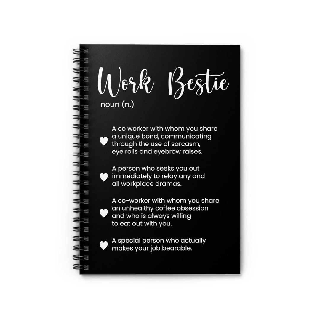 Work Bestie, Work Bestie Gift, Work Bestie Notebook Journal, Work Wife ...