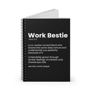 Work Bestie Notebook Journal Work Bestie Gift Funny Work - Etsy