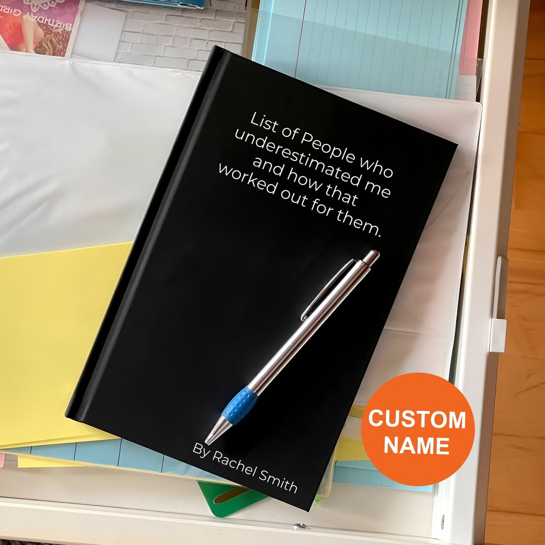 Funny Sarcastic Work Notebook Journal, Personalized Gift for Coworker ...