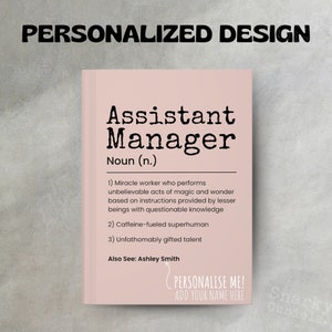 Assistant Manager Definition Gift for Office Manager Assistant - Etsy