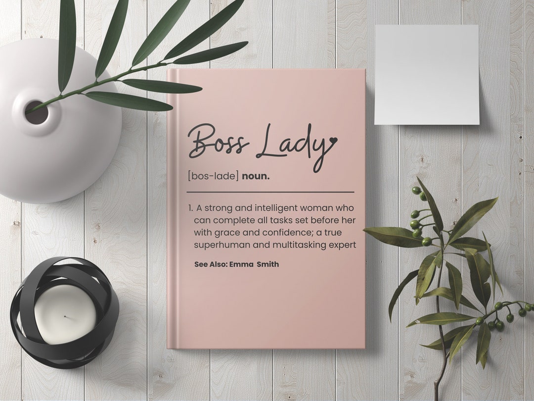 Personalized Boss Lady Definition Hardcover Notebook, Funny New ...