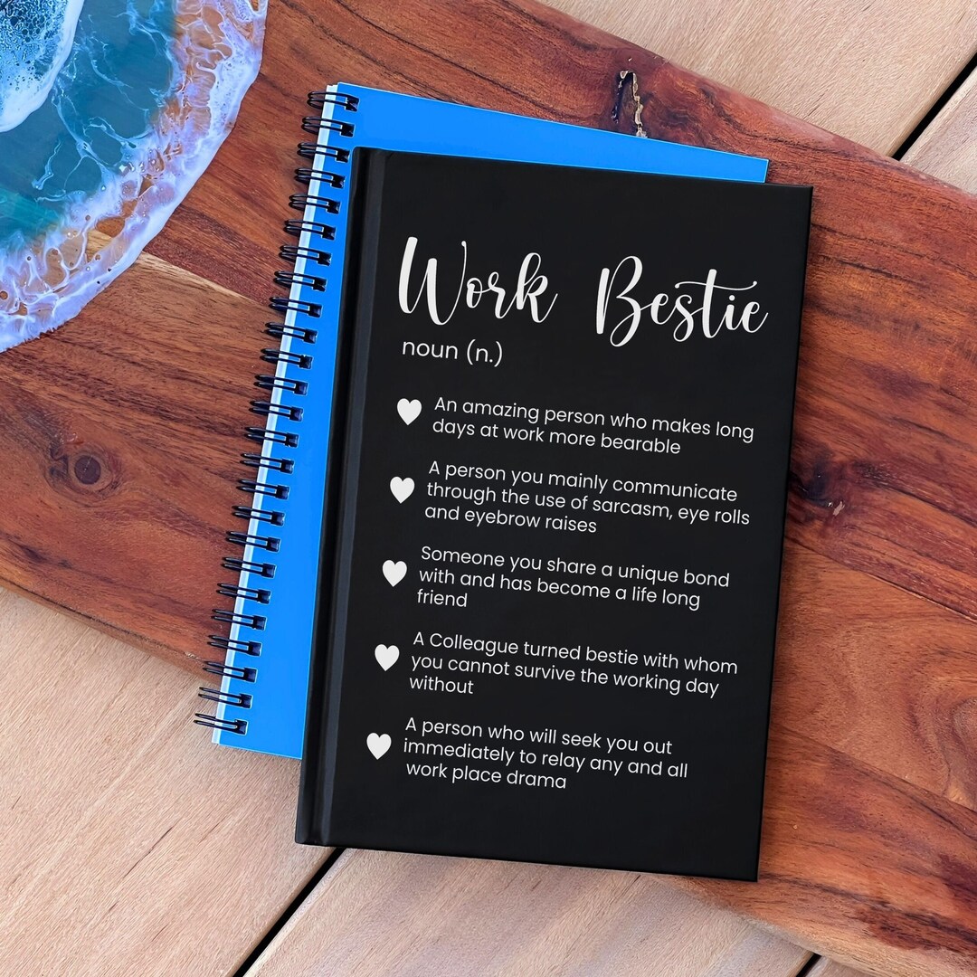 Work Bestie Notebook Journal Work Bestie Gift Funny Work - Etsy