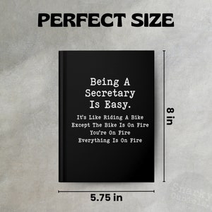 Funny Secretary Notebook for School Secretary Gift for Office Staff ...