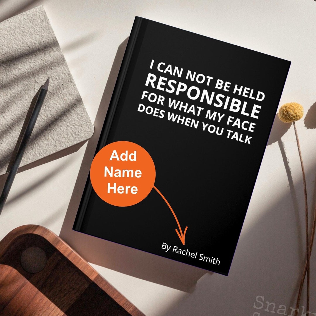 Funny Sarcastic Work Notebook Journal, Personalized Gift for Coworker ...