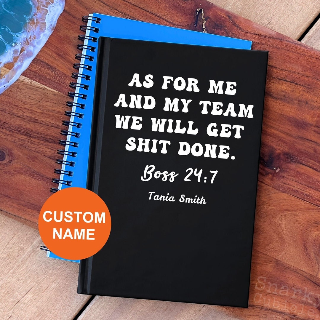 Personalized Boss Lady Hardcover Notebook, Funny New Business Owner ...
