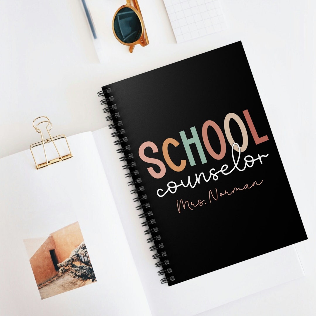 Personalized School Counselor Notebook Journal, School Counselor Gifts ...