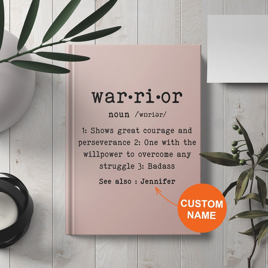 Personalized Warrior Definition Journal Notebook Custom Warrior Cancer ...