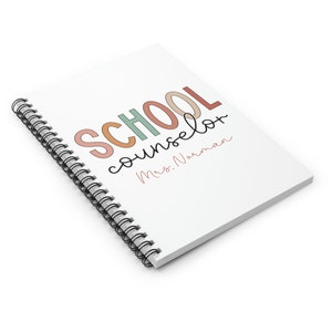 Personalized School Counselor Notebook Journal, School Counselor Gifts ...