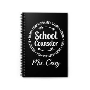 Personalized School Counselor Notebook Journal, School Counselor Gifts ...