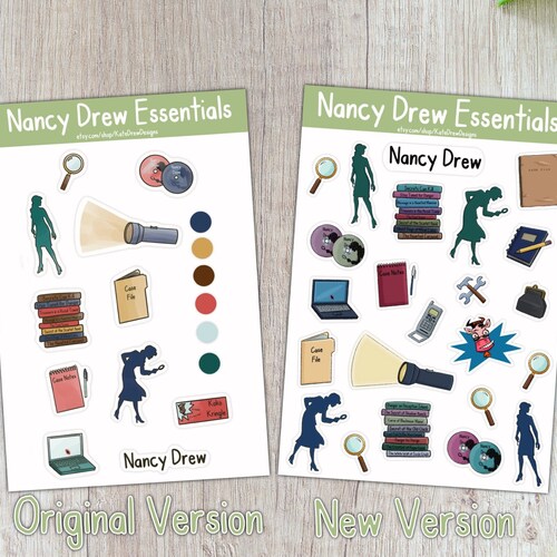 Nancy Drew Stickers Aesthetic Stickers Bullet Journal Bujo - Etsy