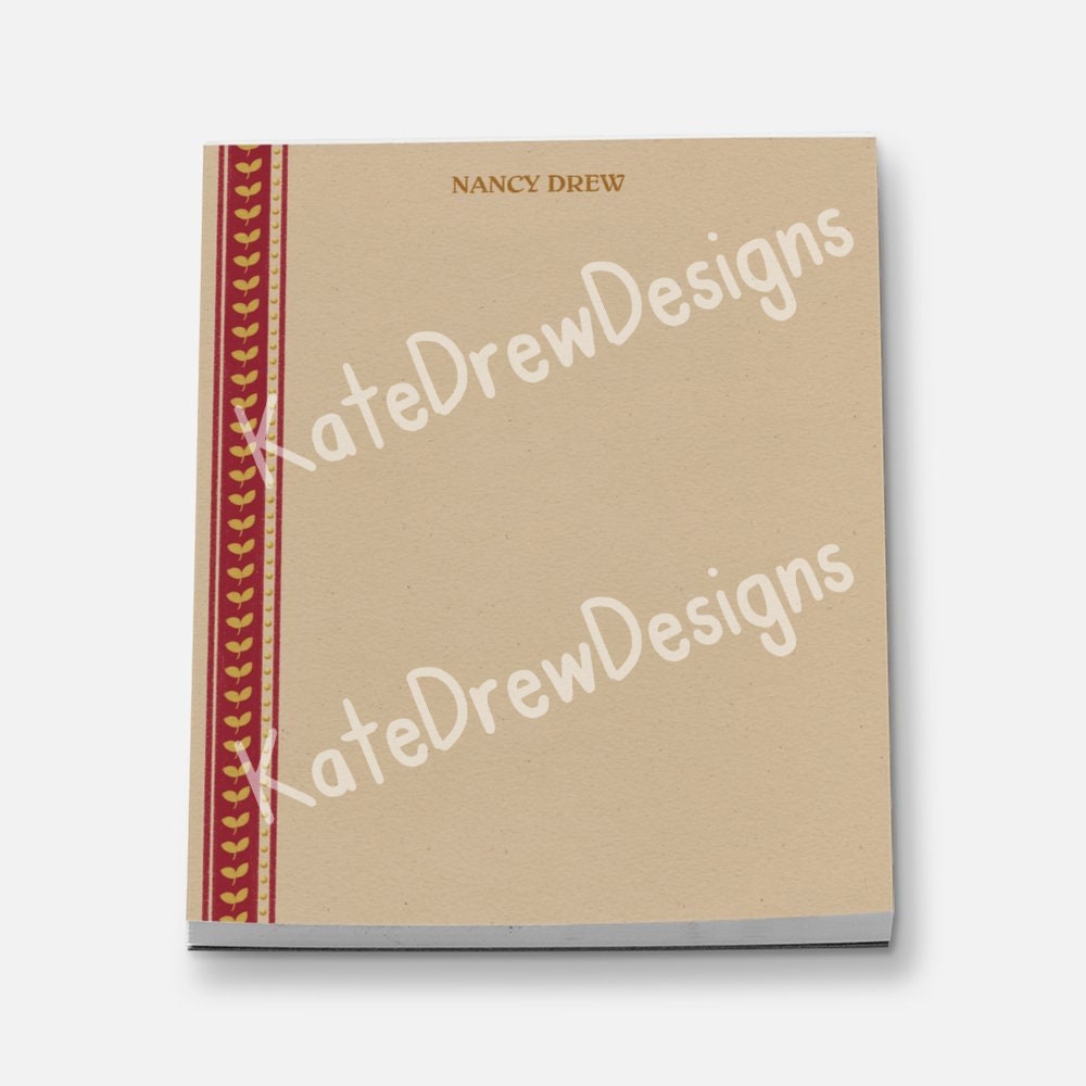 Nancy Drew Letterhead Memo Pad and Sticky Notes Stationery - Etsy