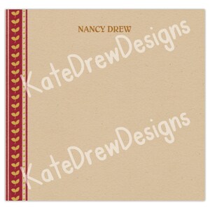 Nancy Drew Letterhead Memo Pad and Sticky Notes Stationery Notepad Post ...