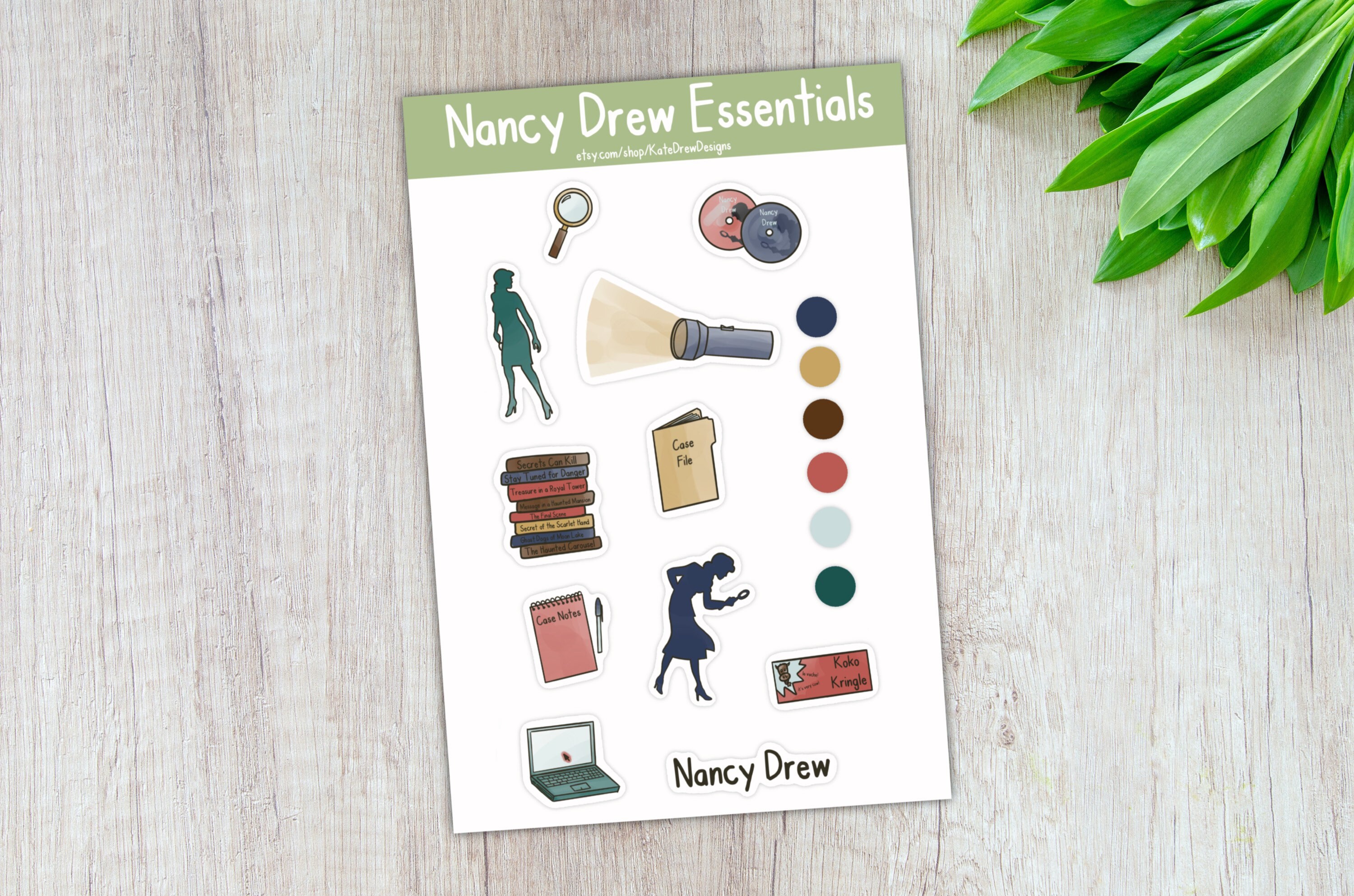 Nancy Drew Stickers Aesthetic Stickers Bullet Journal Bujo - Etsy