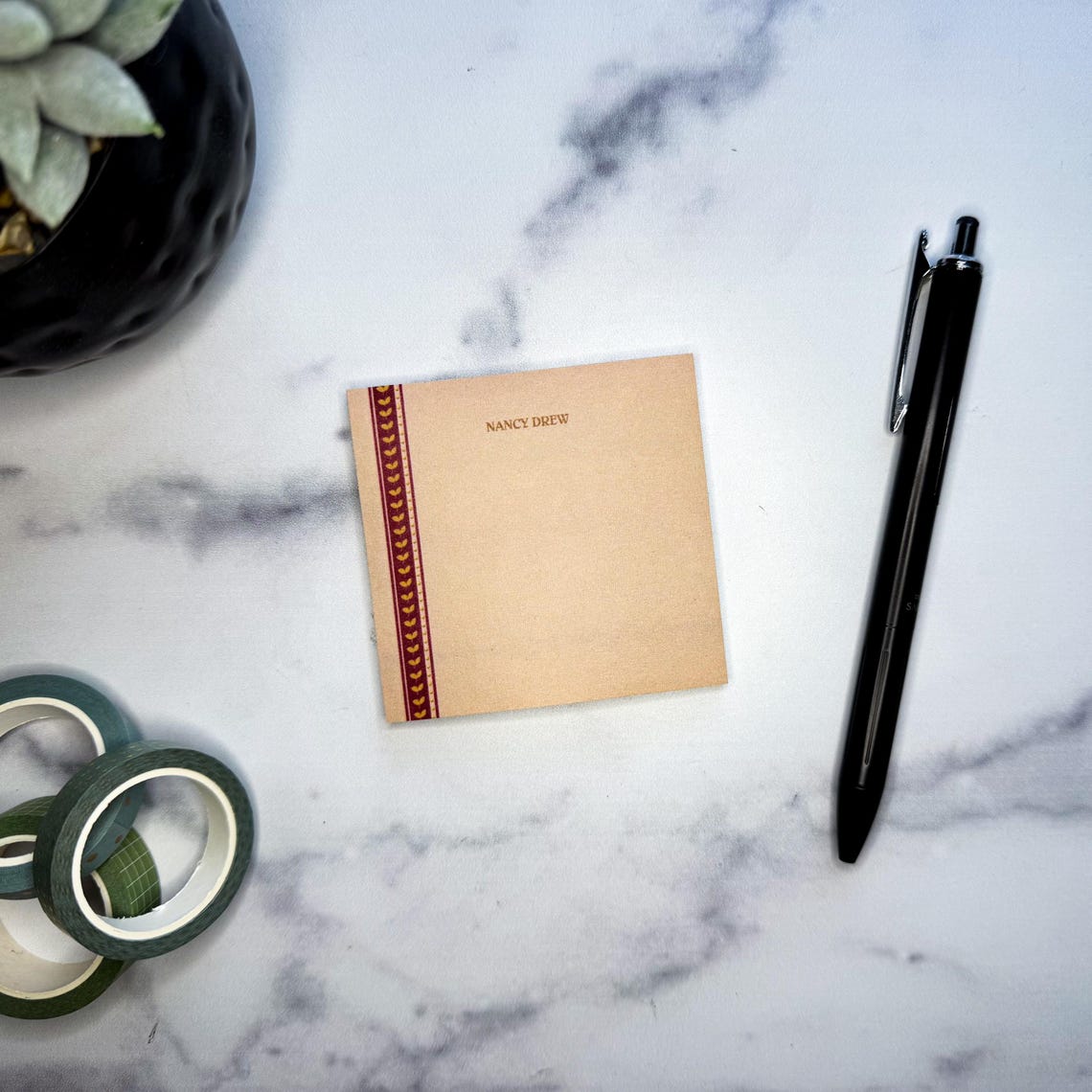Nancy Drew Letterhead and Tasklist Sticky Notes | Stationery | Notepad ...