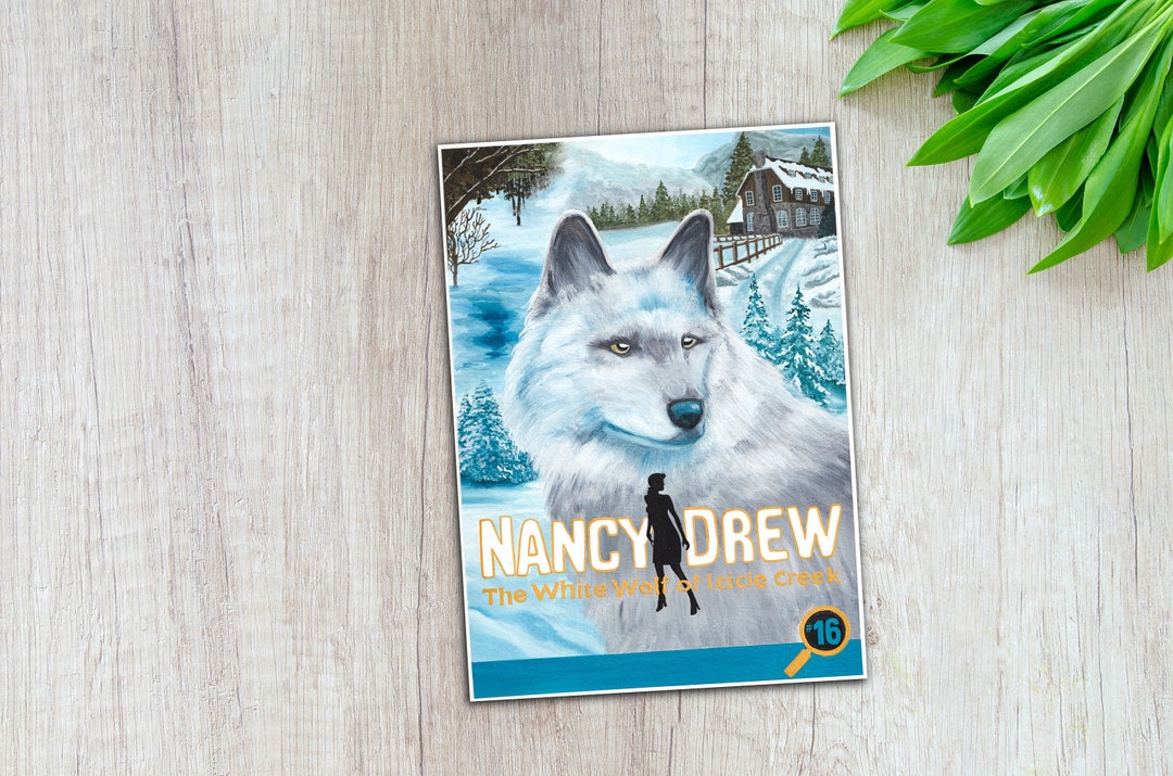Nancy Drew the White Wolf of Icicle Creek Game Cover Art | Gouache ...