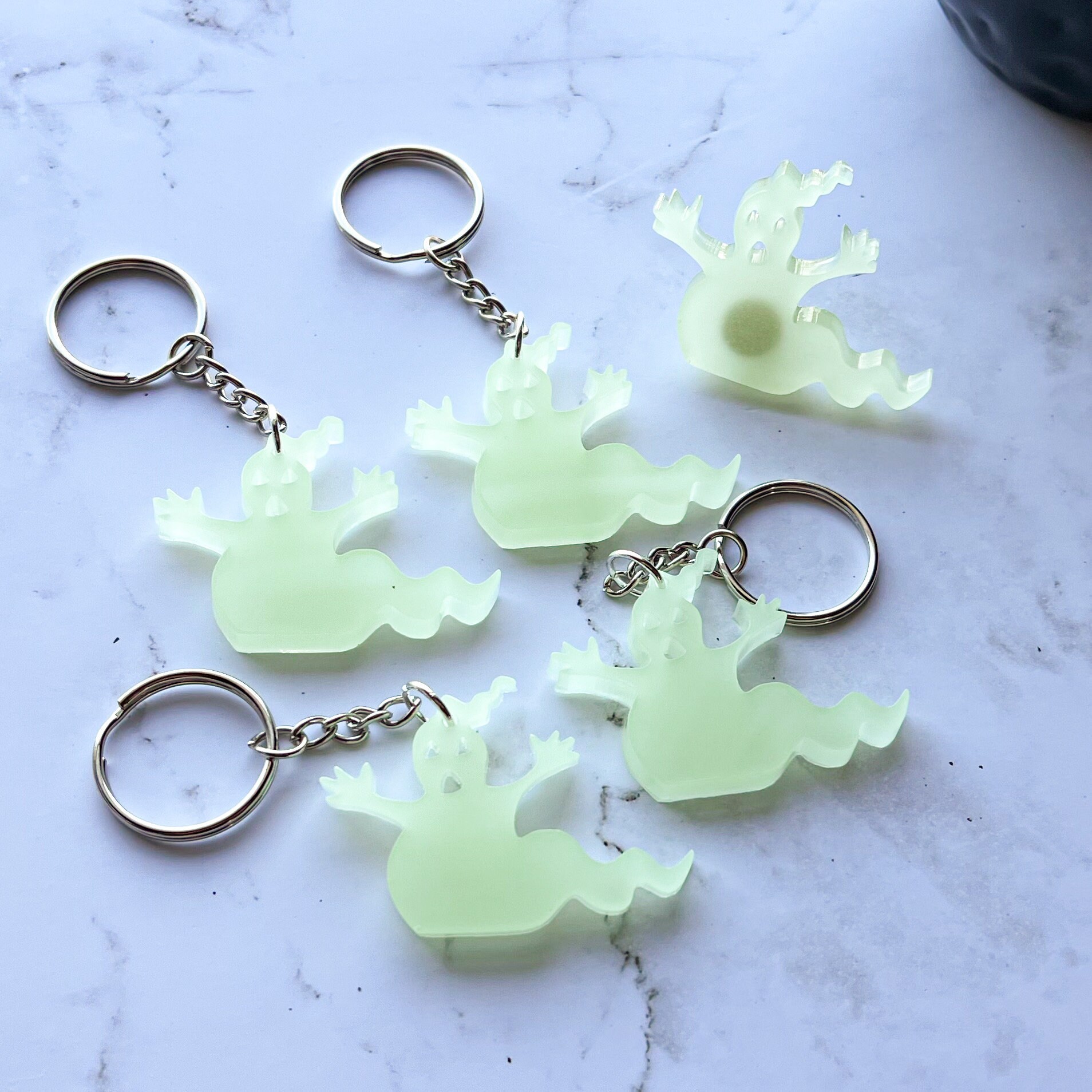 Glow in the Dark Ghost Keychain and Pin Nancy Drew Curse - Etsy