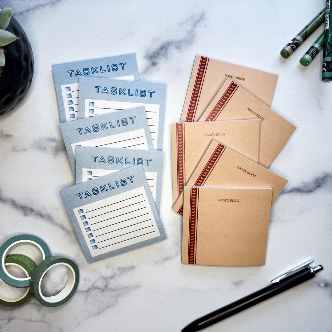 Nancy Drew Letterhead and Tasklist Sticky Notes | Stationery | Notepad ...