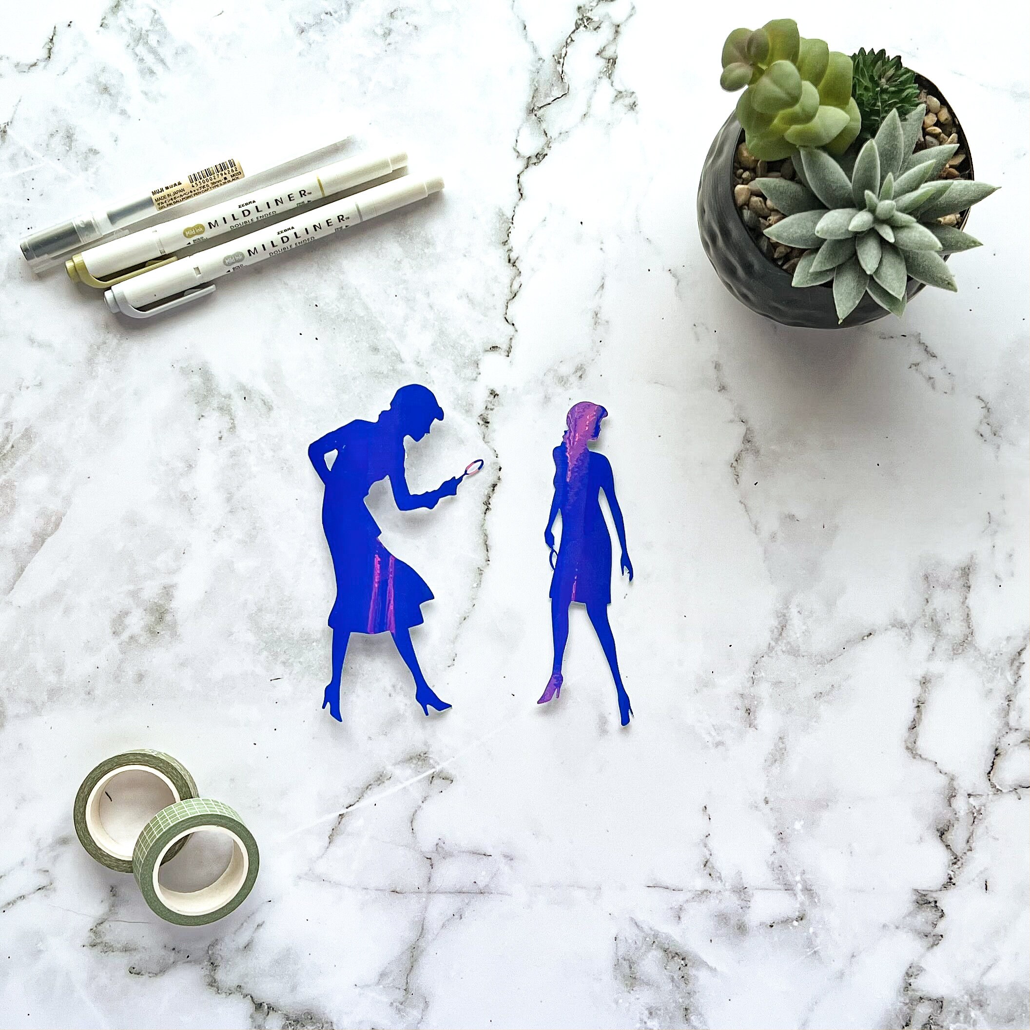 Holographic Nancy Drew Silhouette Stickers Vinyl Stickers - Etsy