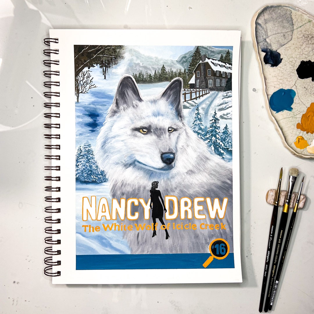 ORIGINAL Painting | the White Wolf of Icicle Creek | Gouache Painting ...