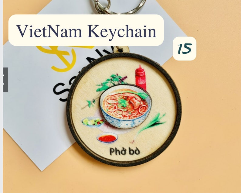 Vietnamese Souvenirs Handmade Wooden Keychains - Etsy