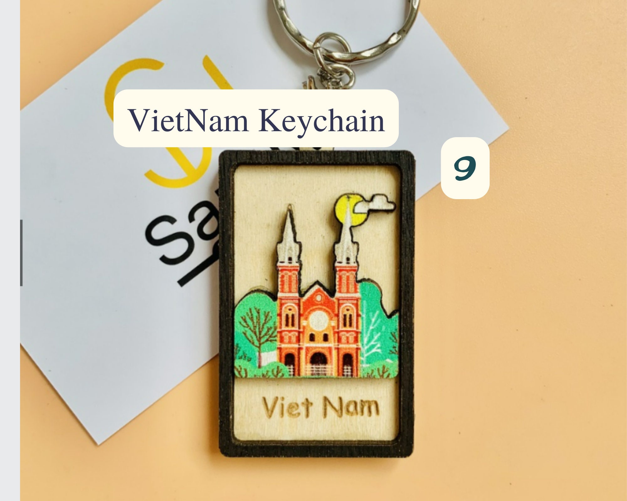 Vietnamese Souvenirs Handmade Wooden Keychains - Etsy