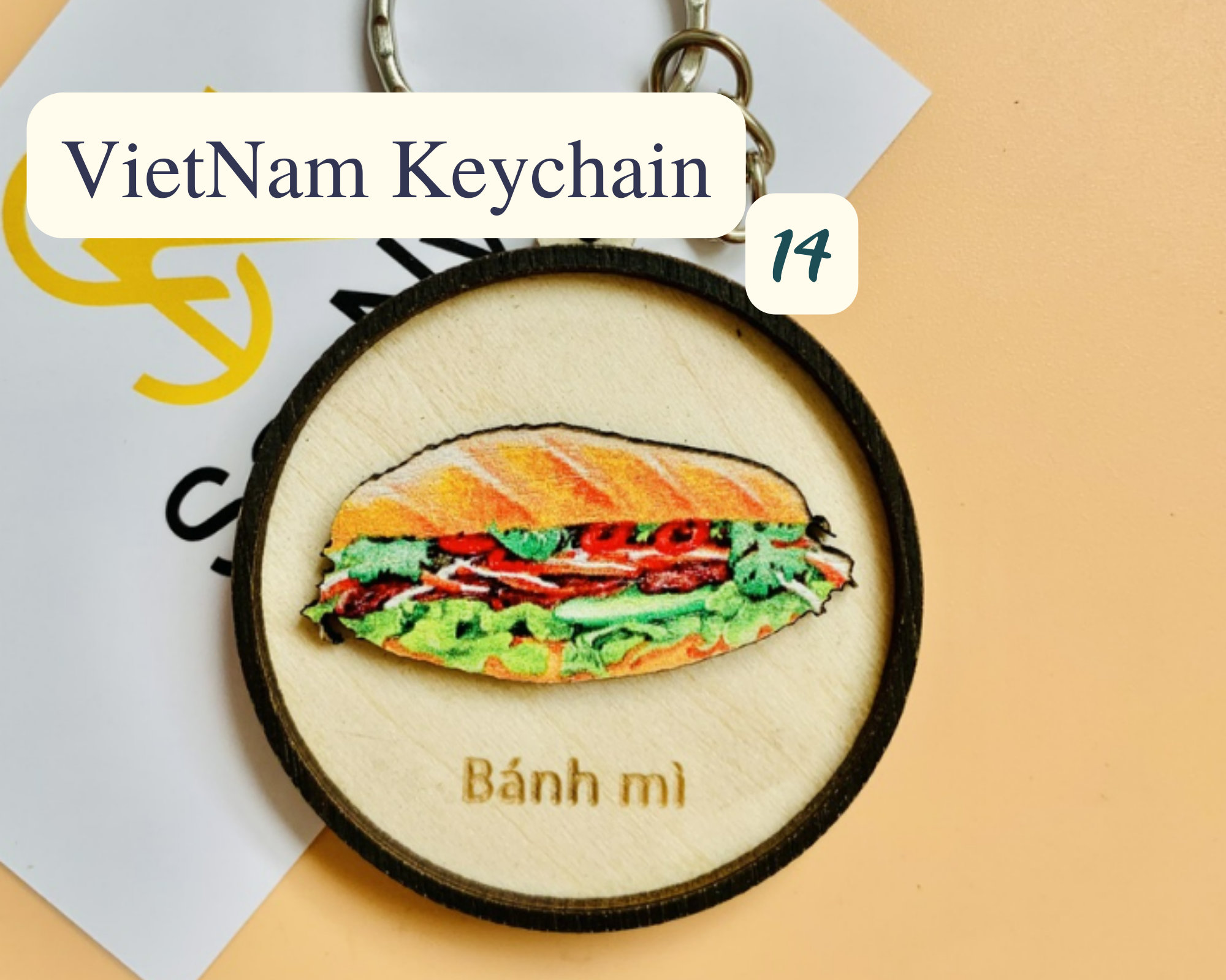 Vietnamese Souvenirs Handmade Wooden Keychains - Etsy