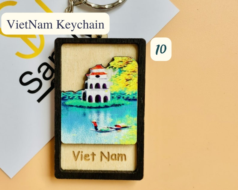 Vietnamese Souvenirs Handmade Wooden Keychains - Etsy
