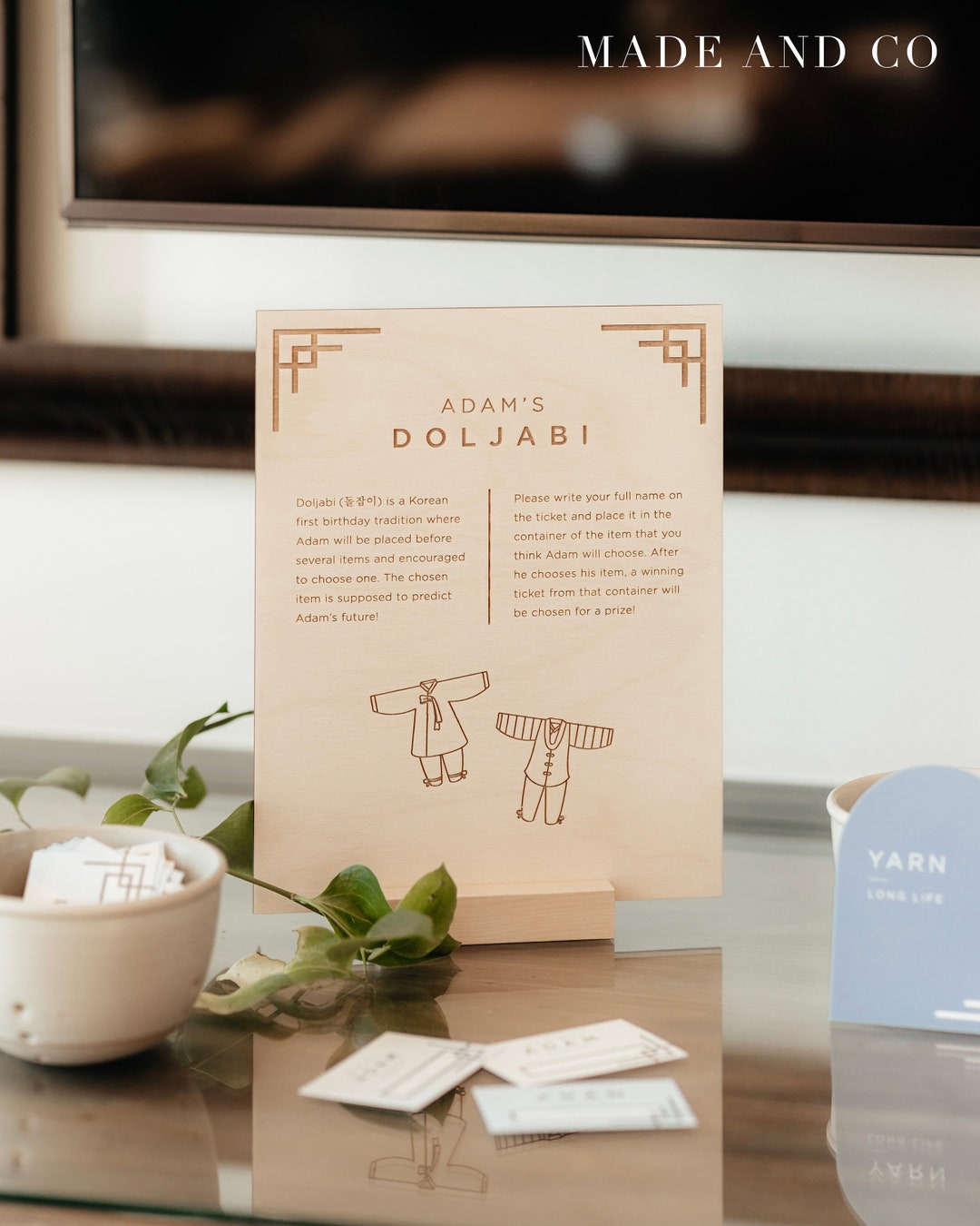 Wooden Engraved Doljabi Sign, Modern Traditional Korean Tower, Wood ...