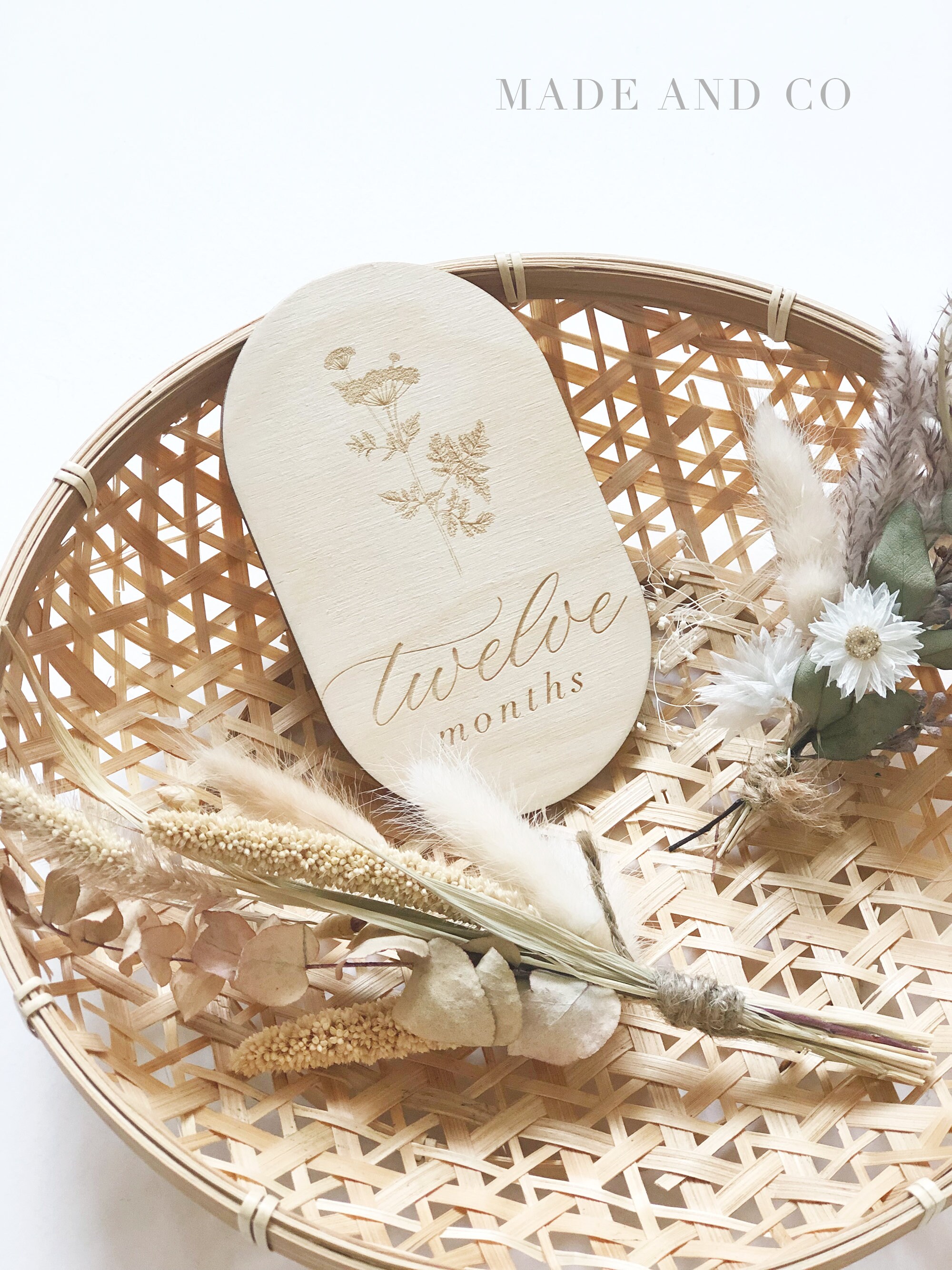 CUSTOM Wooden Baby Milestone Cards Engraved Natural - Etsy