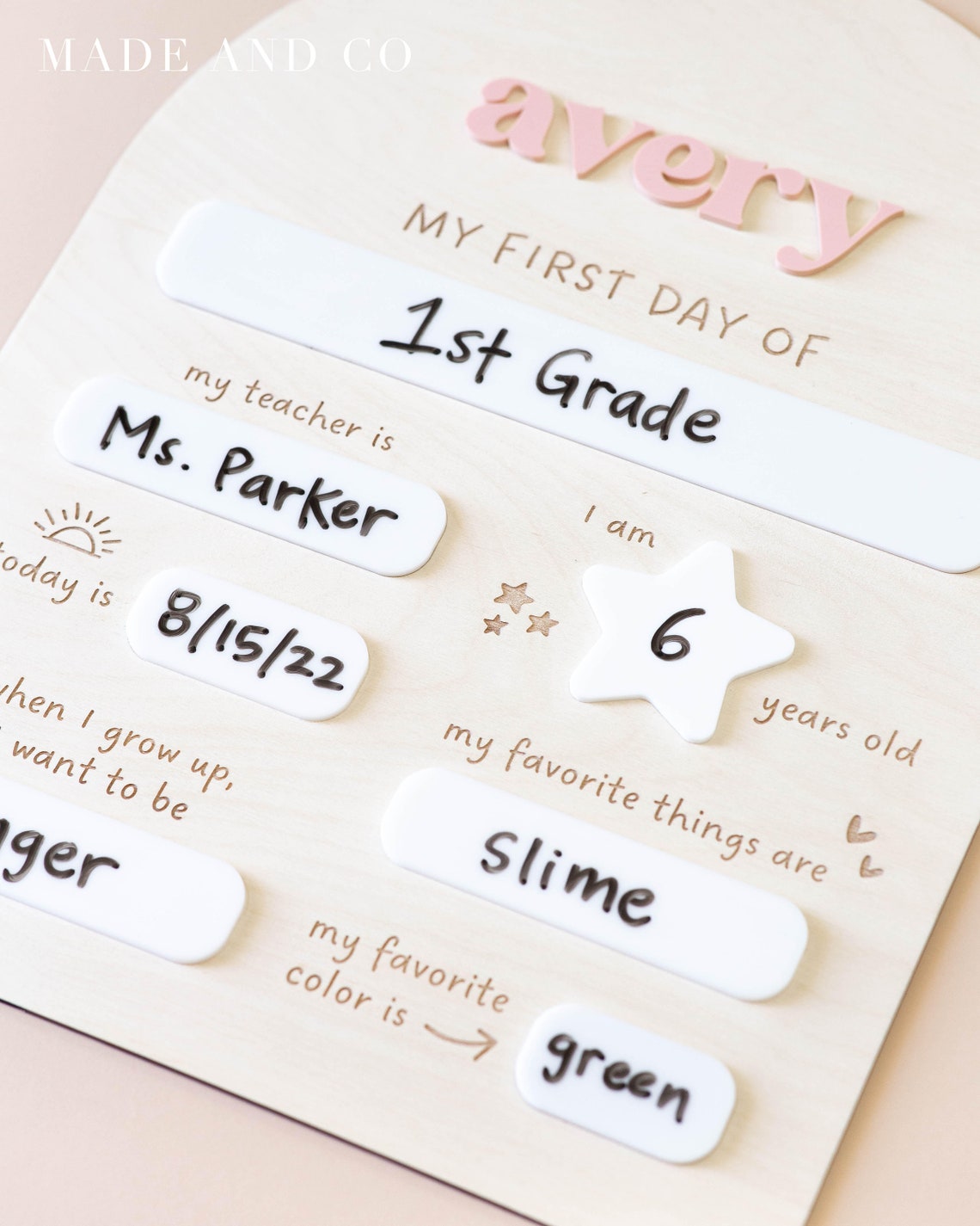 Back to School Sign Custom My First Day of School Sign Personalized ...