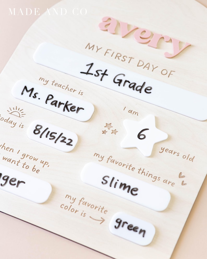 Back to School Sign Custom My First Day of School Sign - Etsy