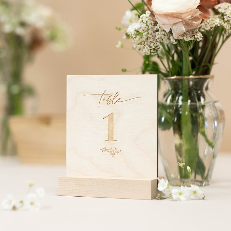 Wooden Table Number - Etsy