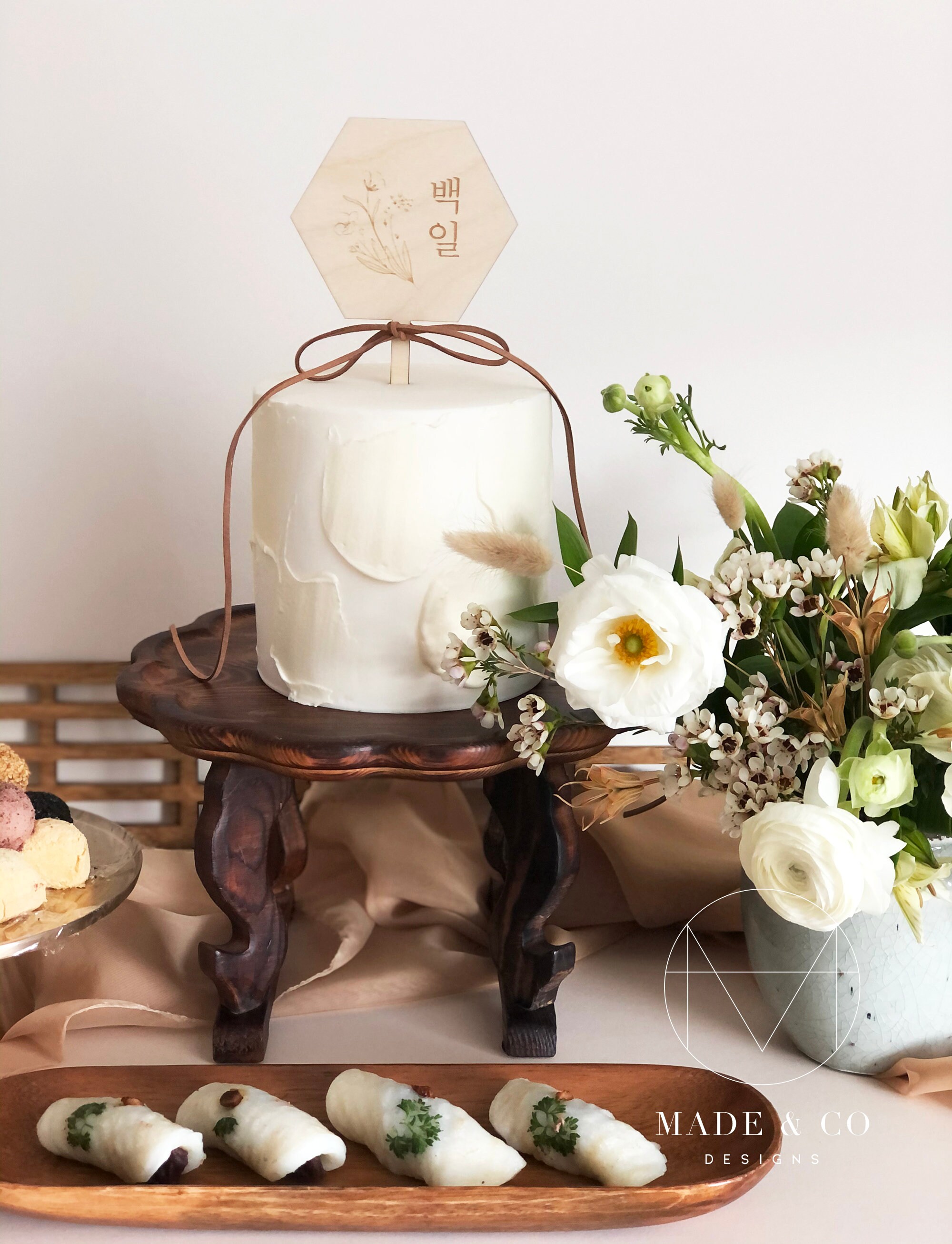 Modern Wood Craft Cake Topper Modern Traditional Wooden - Etsy