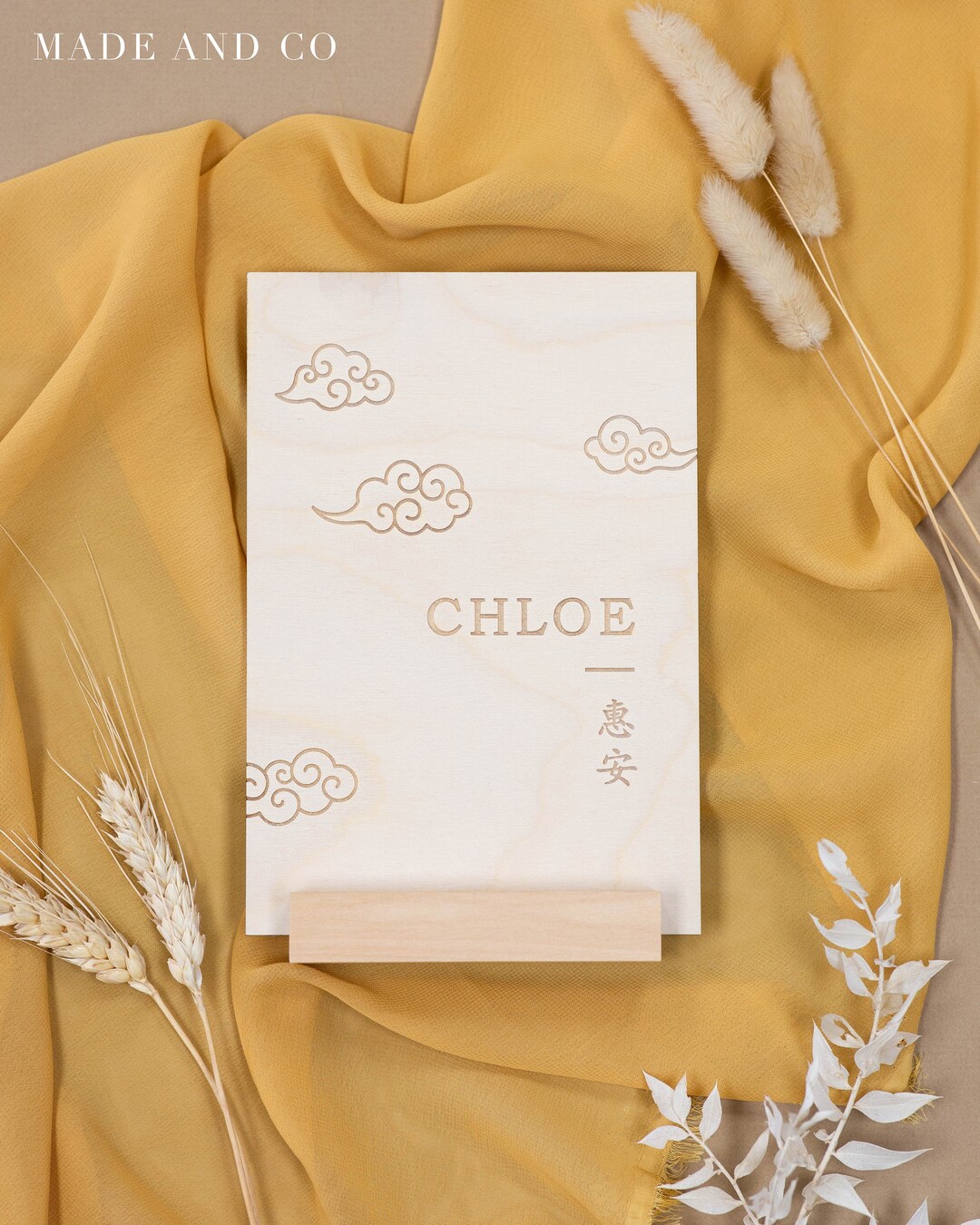 Custom-modern Traditional Korean Dohl Tower Wood Sign - Baekil 백일 100th ...