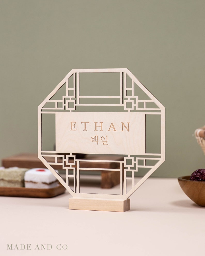 Custom-modern Traditional Korean Dohl Tower Wood Sign Baekil - Etsy