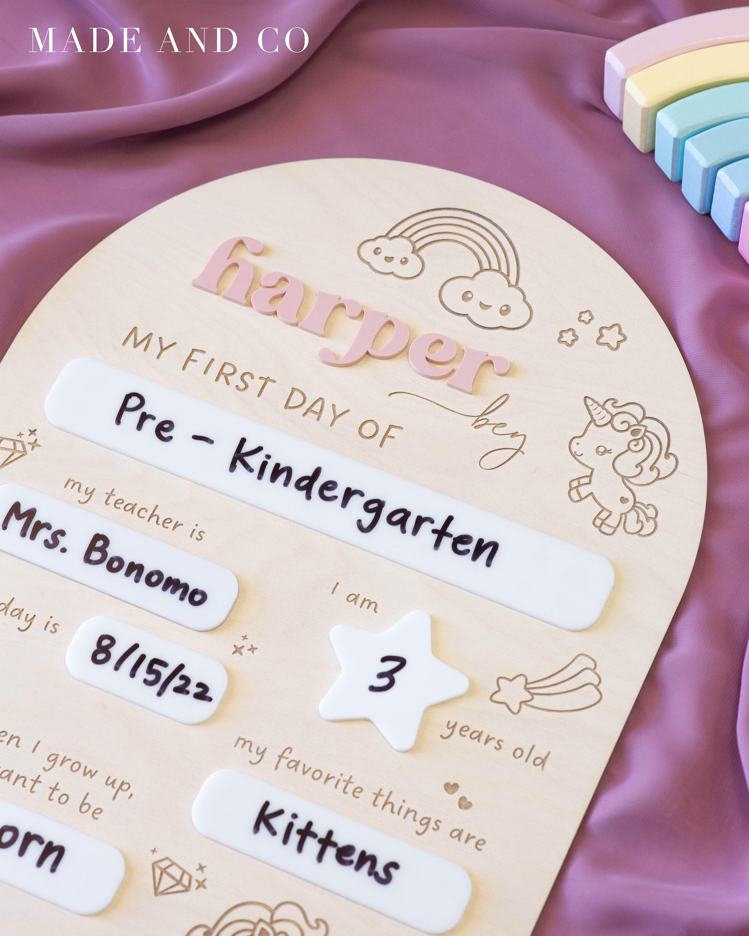 Custom - My First Day of School Sign, Personalized Back to School Sign ...