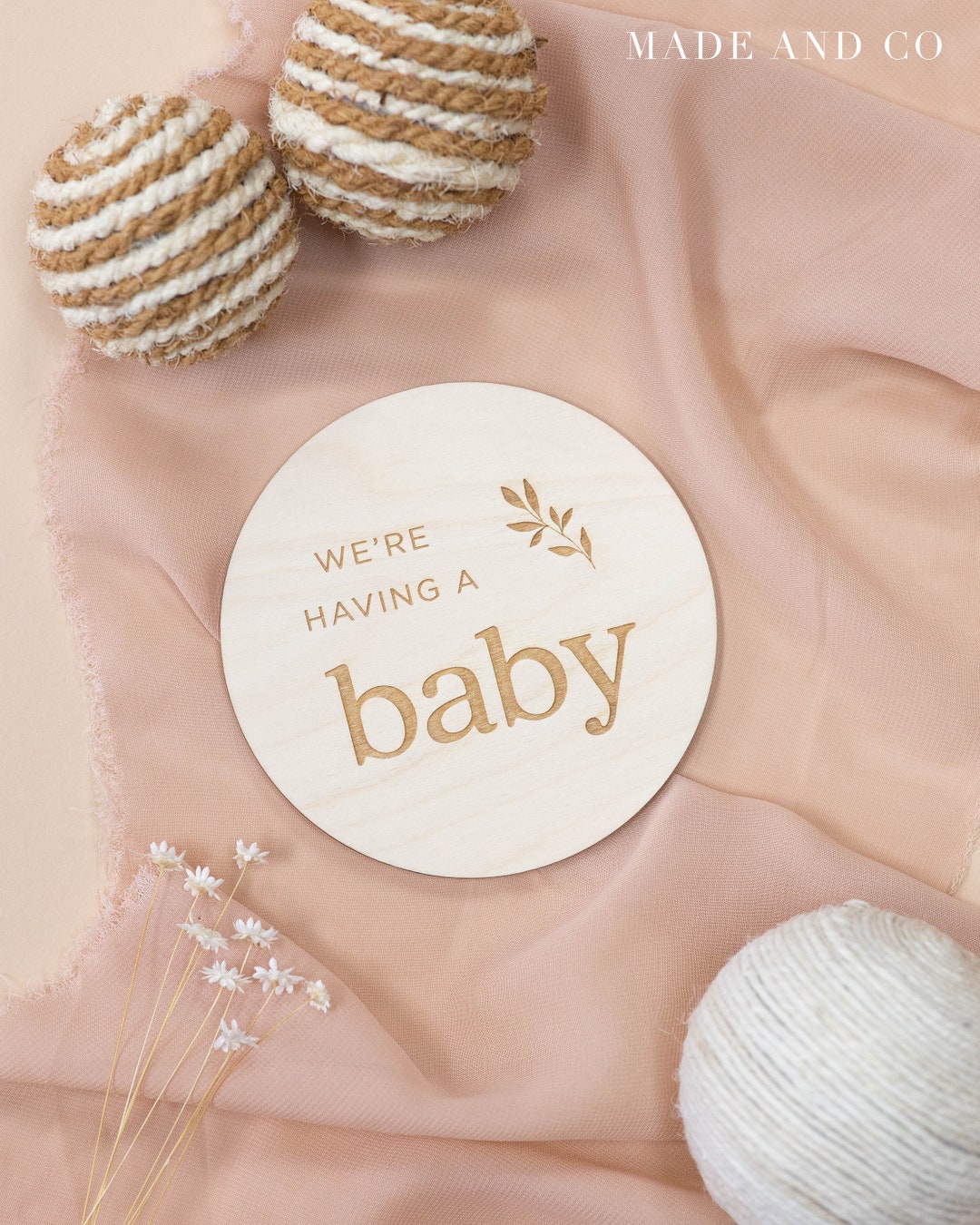 Pregnancy Announcement, We Are Having A Baby Sign, We're Expecting Sign ...