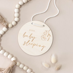 Sleeping Baby Tag, Door Tag, Keepsake, Newborn, Nursery Decor - Etsy