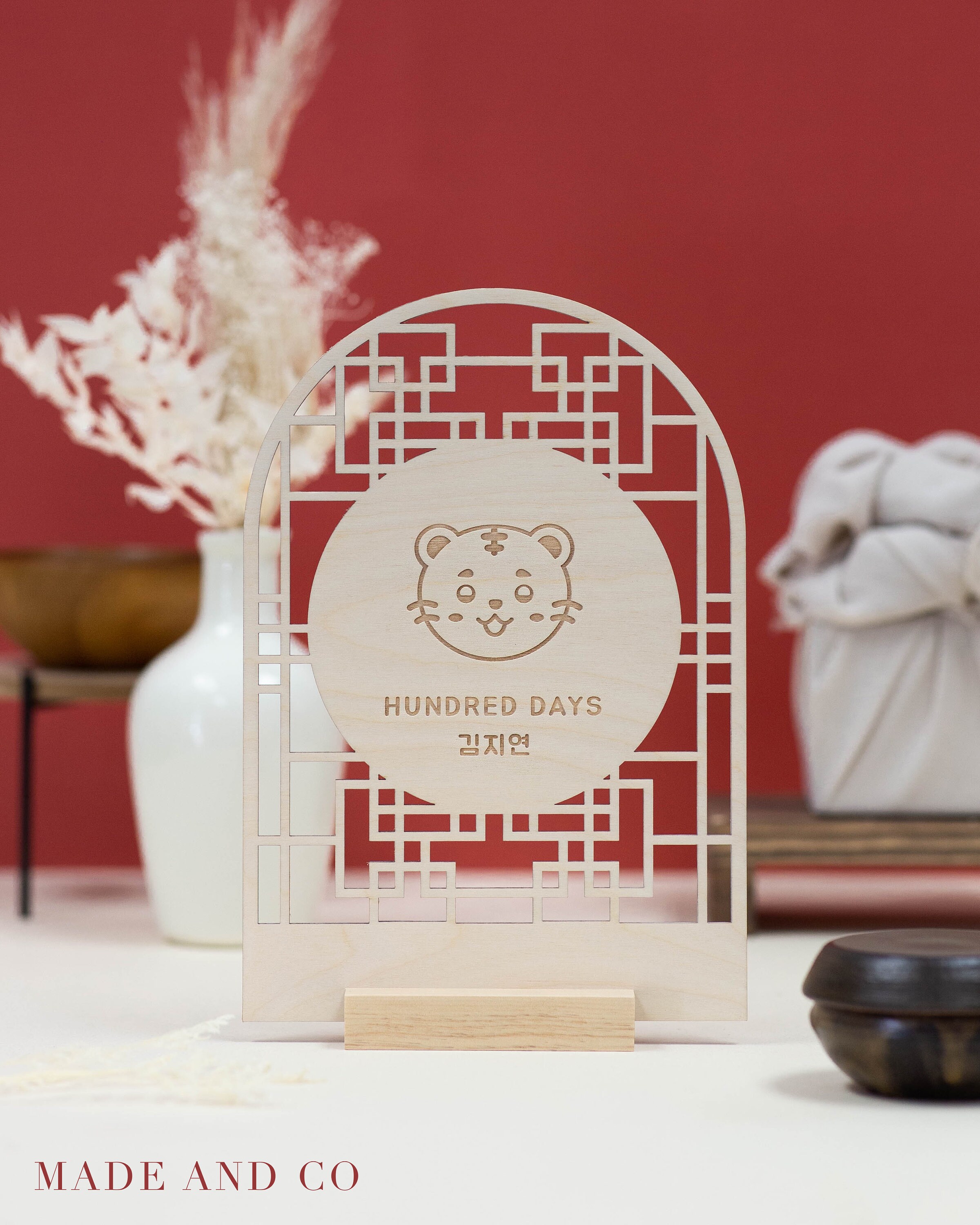 Custom-modern Traditional Korean Dohl Tower Wood Sign Baekil - Etsy