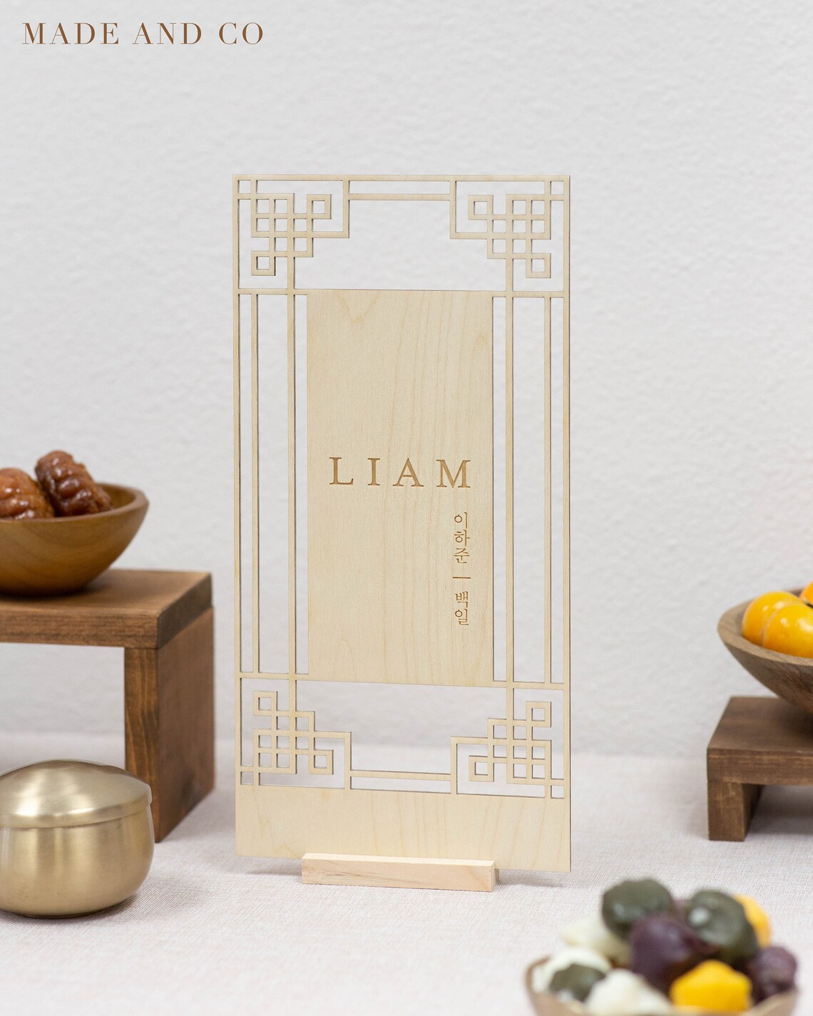 Custom-modern Traditional Korean Dohl Tower Wood Sign Baekil - Etsy